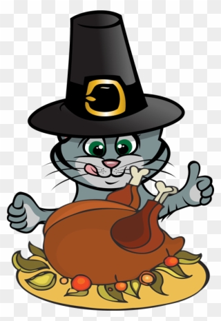 Thanksgiving Cat Clip Art - Png Download - Full Size Clipart (#8552 ...