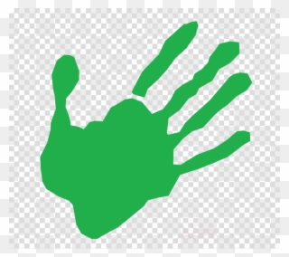 Green Hand Print Clipart Computer Icons Clip Art - Hand Transparent ...