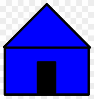 Blue House Svg Clip Arts 570 X 598 Px - Png Download - Full Size ...