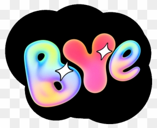 Bye Bye Text Sticker By V5mt - Bye Bye Clipart (#1386428) - PinClipart
