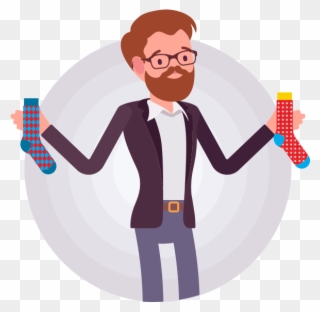 Tim Has Mismatched Socks - Cartoon Clipart (#1496821) - PinClipart