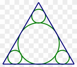 Four Circles Are Arranged Inside An Equilateral Triangle Clipart - Full ...