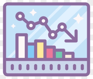 The Image Signifies A Graph - Decrease Icon Clipart (#1689357) - PinClipart
