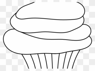 Drawn Cupcake Clip Art Line - Png Download - Full Size Clipart ...