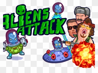 Invasion Clipart Alien Attack - Cartoon - Png Download (#1838804 ...