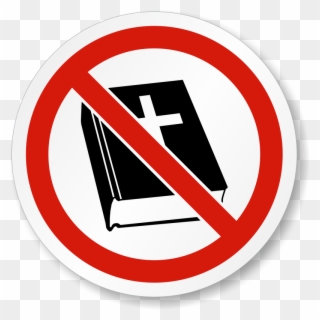 No Religion Symbol Iso Prohibition Safety Label Sku - Smartsign 3m High ...