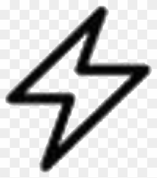 Lightning Shape Line Black Strike Stickers Sky Clouds Clipart (#1973594 ...
