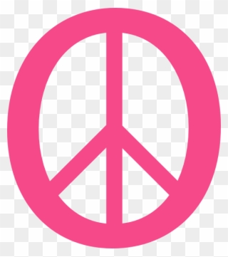 Peace Sign Svg - Pink Peace Sign Png Clipart - Full Size Clipart ...