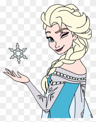 Elsa Snowflake Elsa Smiling Elsa Winking - Elsa Clipart - Png Download ...