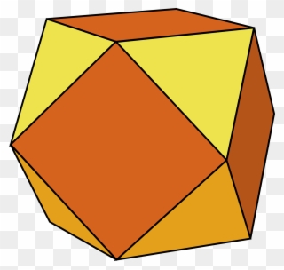 Cuboctahedron, Made From Squares And Triangles Clipart (#2179224 ...