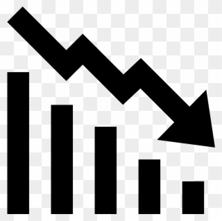 The Image Signifies A Graph - Decrease Icon Clipart (#1689357) - PinClipart