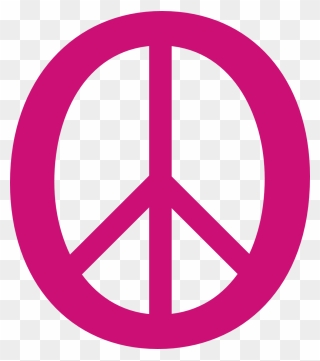 Deep Pink 3 Peace Symbol 11 Dweeb Peacesymbolorg Clipart - Png Download ...