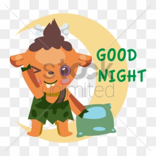 Tribal Cartoon Character Saying Good Night V矢量图形 Clipart (#2297957 ...