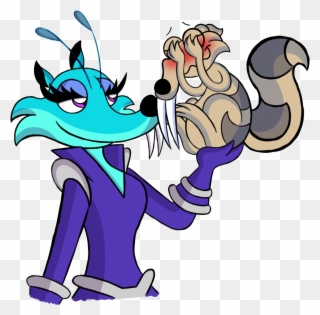 Scratazon Leader Holds On Scrat On Her Hand Clipart (#2367907) - PinClipart