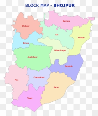 Map Of Bhojpur District Clipart (#2486169) - PinClipart