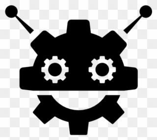 Robocog Logo Of A Robot With Cogwheel Head Shape Free Clipart (#2492147 ...