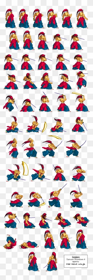 Sprites De Samurai Showdown [15 Pliegos Para Armar Clipart (#2552079 ...