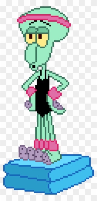 Squidward Skalmar Obłynos Fun Club Pixel Art Pixel Clipart (#2558424 ...