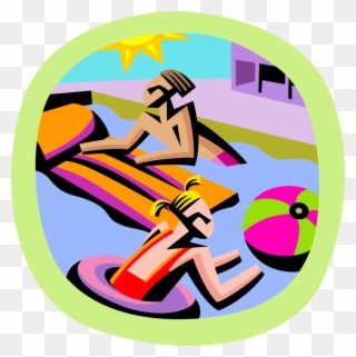 Vector Illustration Of Summer Swimming In The Pool Clipart (#2673579 ...