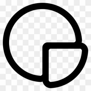 Circular Cake Graphic With Quarter Part Cutted Comments Clipart - Full ...