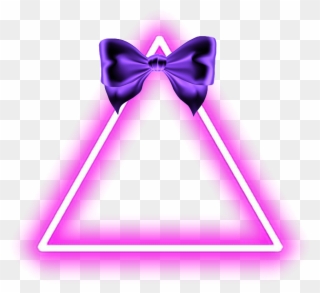 Mq Triangle Neon Pink Bow Decoration Kpop Geometric Clipart (#2934859 ...