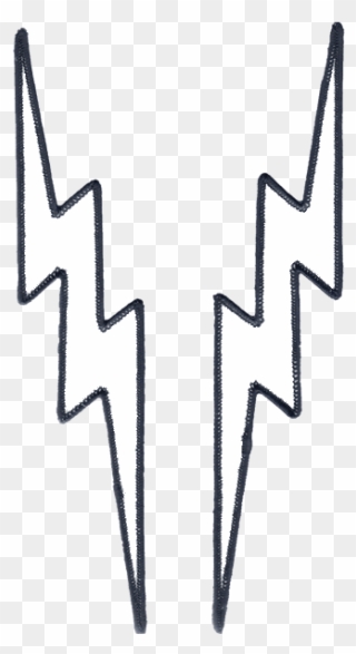 White Lightning Bolts 10″ Embroidered Reflective Patch Clipart ...