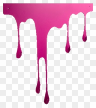 Border Edging Frame Pink Paint Dripping Drip Wet Overla Clipart - Full ...