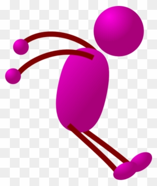 Red Clipart Stick Figure - Stick Running Man Cartoon - Png Download ...