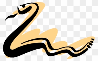 Vector Illustration Of Reptile Snake Slithers Clipart (#3245519 ...