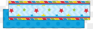 Tcr73254 Blue Chevron Stars Ribbon Runner Image Clipart (#3251626 ...