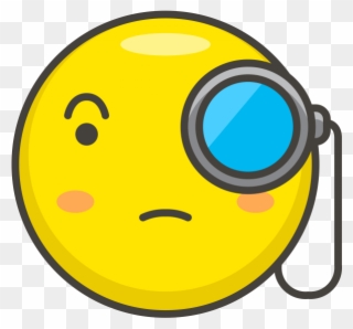 Face With Monocle Emoji - Smiley Clipart (#3511141) - PinClipart