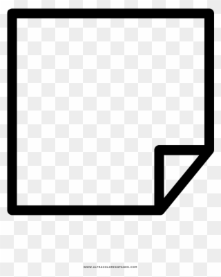 Sticky Note Coloring Page - Line Art Clipart (#4152322) - PinClipart