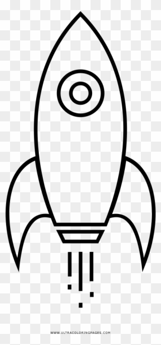Rocketship Coloring Page - Line Art Clipart (#3635687) - PinClipart