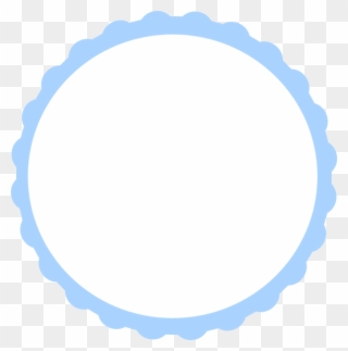 Original Png Clip Art File Teal Scallop Circle Frame Transparent Png ...