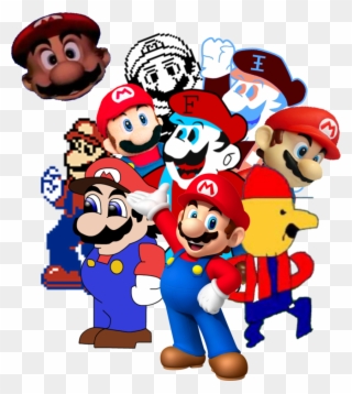 The Many Versions Of Mario By Loleegee2003 - Fortran Mario Clipart ...