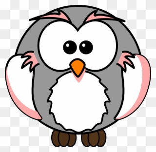 Grey Cartoon Owl Clipart (#393062) - PinClipart