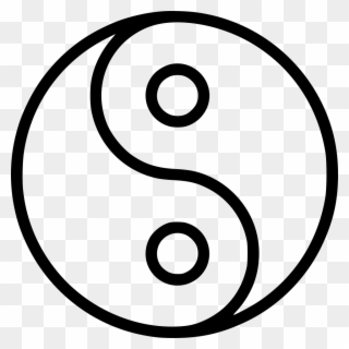 Png File Svg - Yin And Yang Outline Clipart (#3920023) - PinClipart