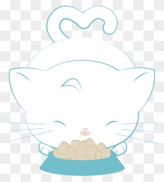 Cartoon Eating Cat Clipart - Cartoon - Png Download (#5193605) - PinClipart