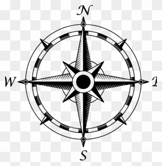Download Compass Clipart Transparent Background - Compass Rose For A ...