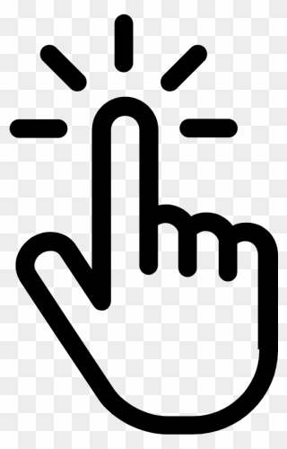 Download Mouse Cursor Click Clipart Hand Cursor - Hand Click Png Vector ...