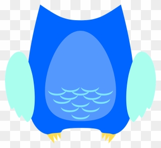 Blue Cartoon Owl Back Clipart - Png Download - Full Size Clipart ...
