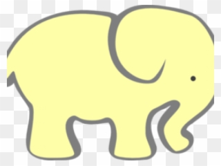 Larger Clipart Gray Yellow Elephant - Clip Art - Png Download (#607962 ...